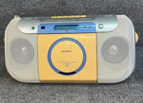Sony Boombox CFD-E100 CD AM/FM Radio Cassette Corder Recorder Player ...