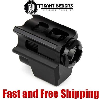 Tyrant Designs T-Comp/Compensator for 9mm Gen 5 Glock (Black Body w ...