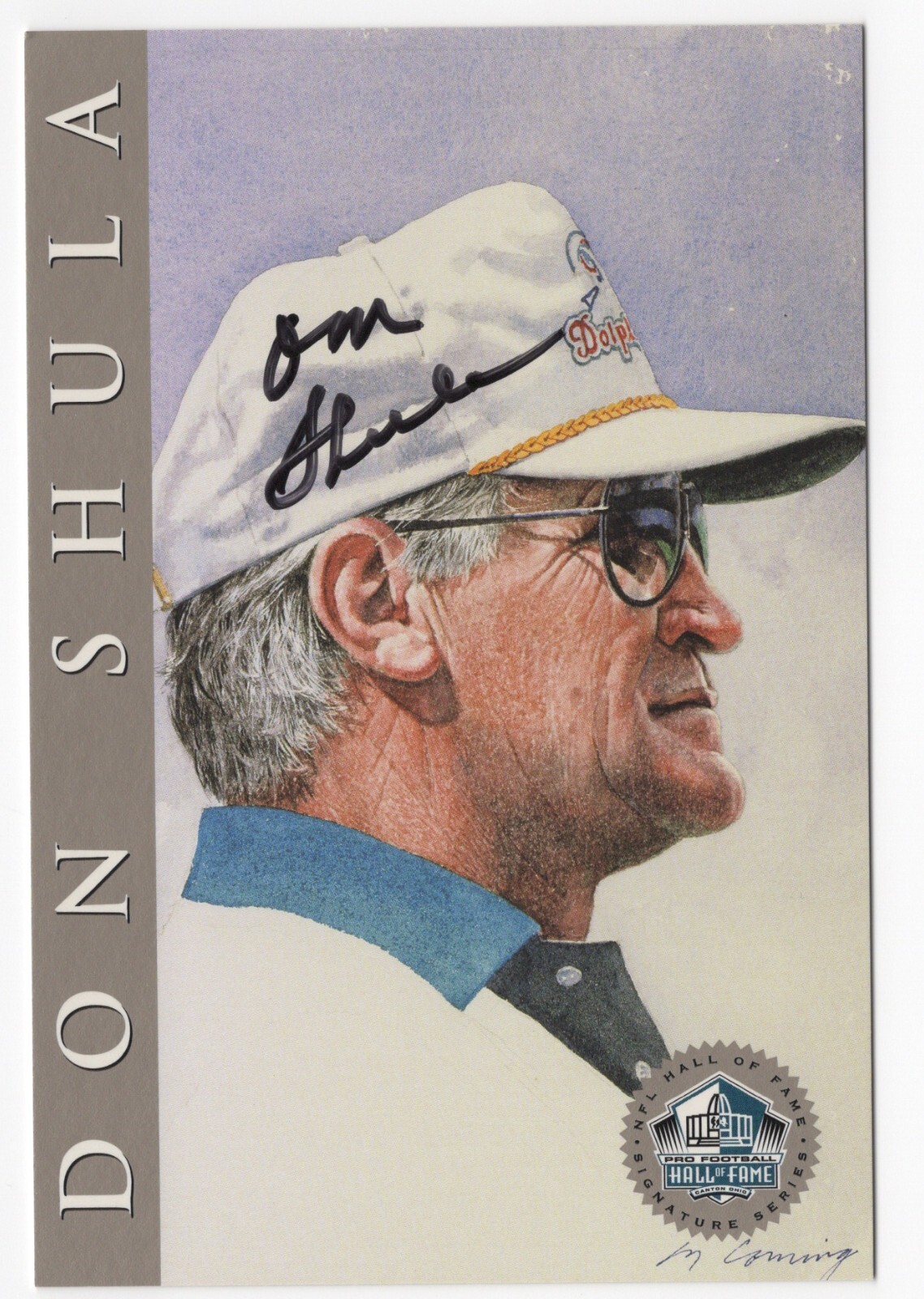 Don Shula 1998 Football Hall Of Fame Signature Autograph Post Card ...