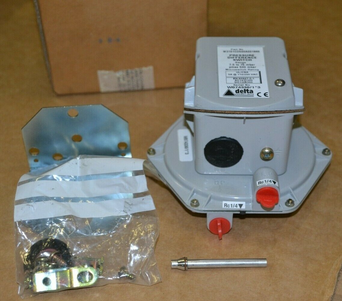 Delta Controls 310 Differential Pressure Switch 7 - 75 mbar IP66 CE ...