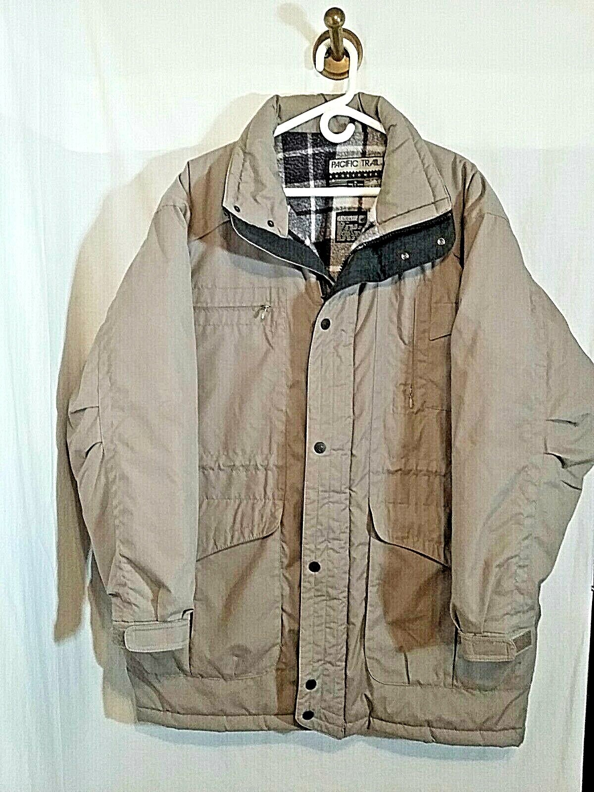 Men's PACIFIC TRAIL Tan Warm Winter Coat Size X L Lined | eBay
