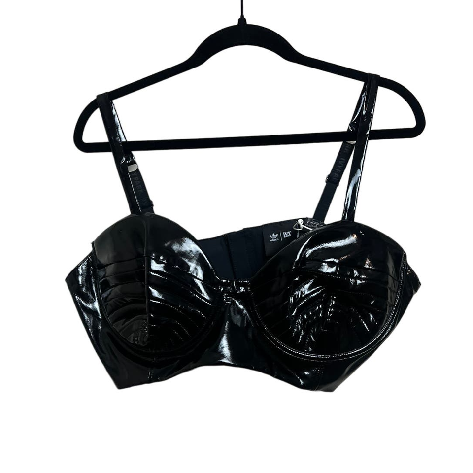 Ivy Park Noir x Adidas Black Latex Bra Top NWOT Sz. 2X | eBay