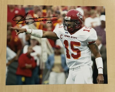 SENECA WALLACE SIGNED 8x10 PHOTO IOWA STATE CYCLONES LEGEND AUTOGRAPHED ...