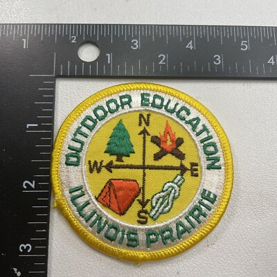 Tent Campfire OUTDOOR EDUCATION ILLINOIS PRAIRIE Patch (Campfire Rope ...