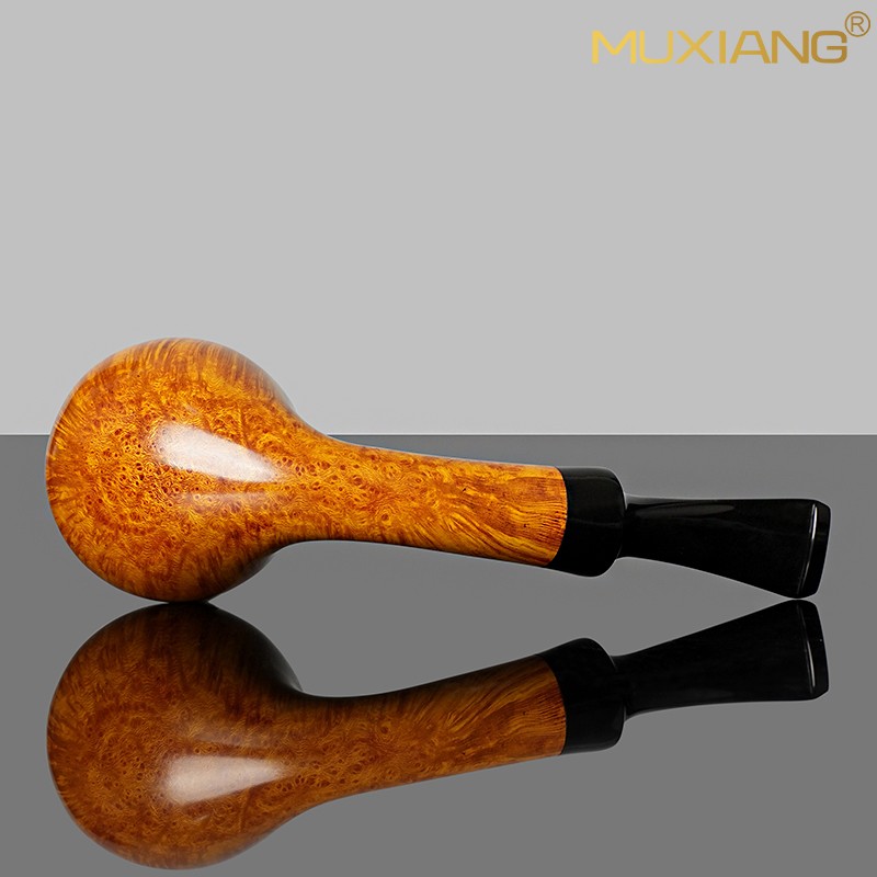 MUXIANG Briar Wood Dublin Pipe Freehand Tobacco Pipe Cumberland Stem ...
