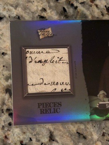 SAMUEL ADAMS AUTHENTIC HANDWRITTEN RELIC CARD PIECES OF THE PAST | eBay