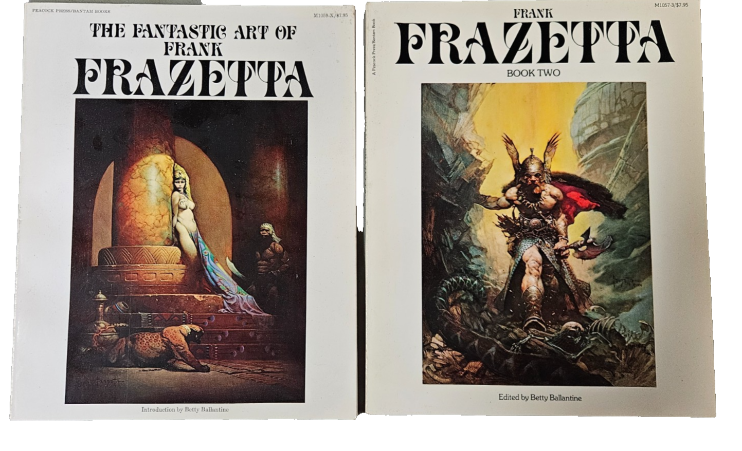 The Fantastic Art of Frank Frazetta books 1 and 2 - 1975 1977 1st ...