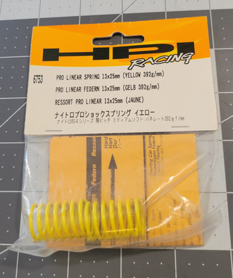 HPI 6753 Pro Linear Shock Spring Yellow Nitro Rs4, R40, RS4 Pro, Sport ...