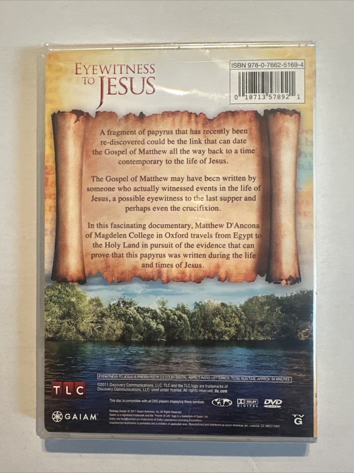Eyewitness to Jesus (DVD, 1998) 18713578921| eBay