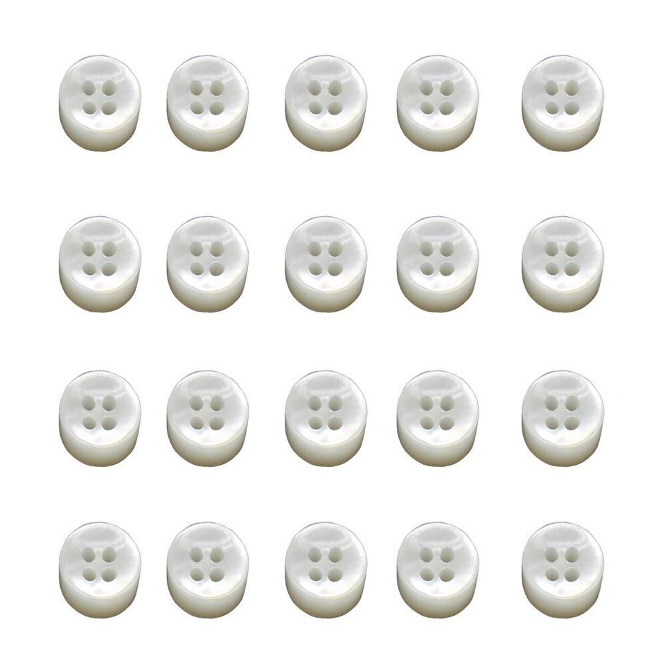 20 Pieces 10mm 2/5 inch Genuine White Mother of Pearl Buttons for ...