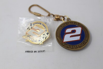 Vintage Nascar Rusty Wallace Pin and Keychain #2 | eBay