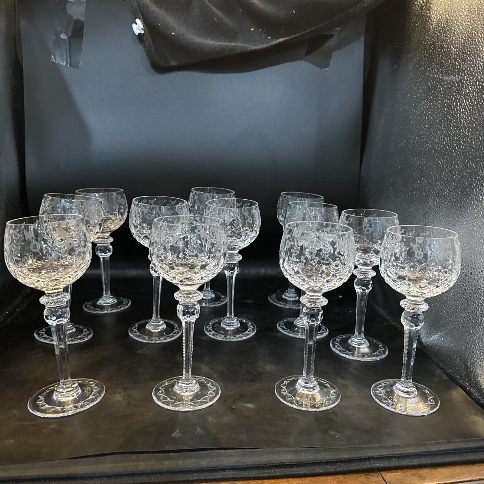 rogaska gallia crystal Set Of 12 Hock Ballon Wine Glasses 8 In | eBay
