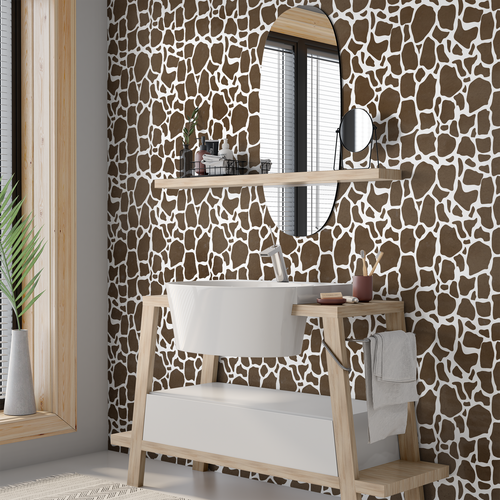 Rock Wall Pattern Wall Stencil - Large, Reusable Wall Pattern Stencil ...