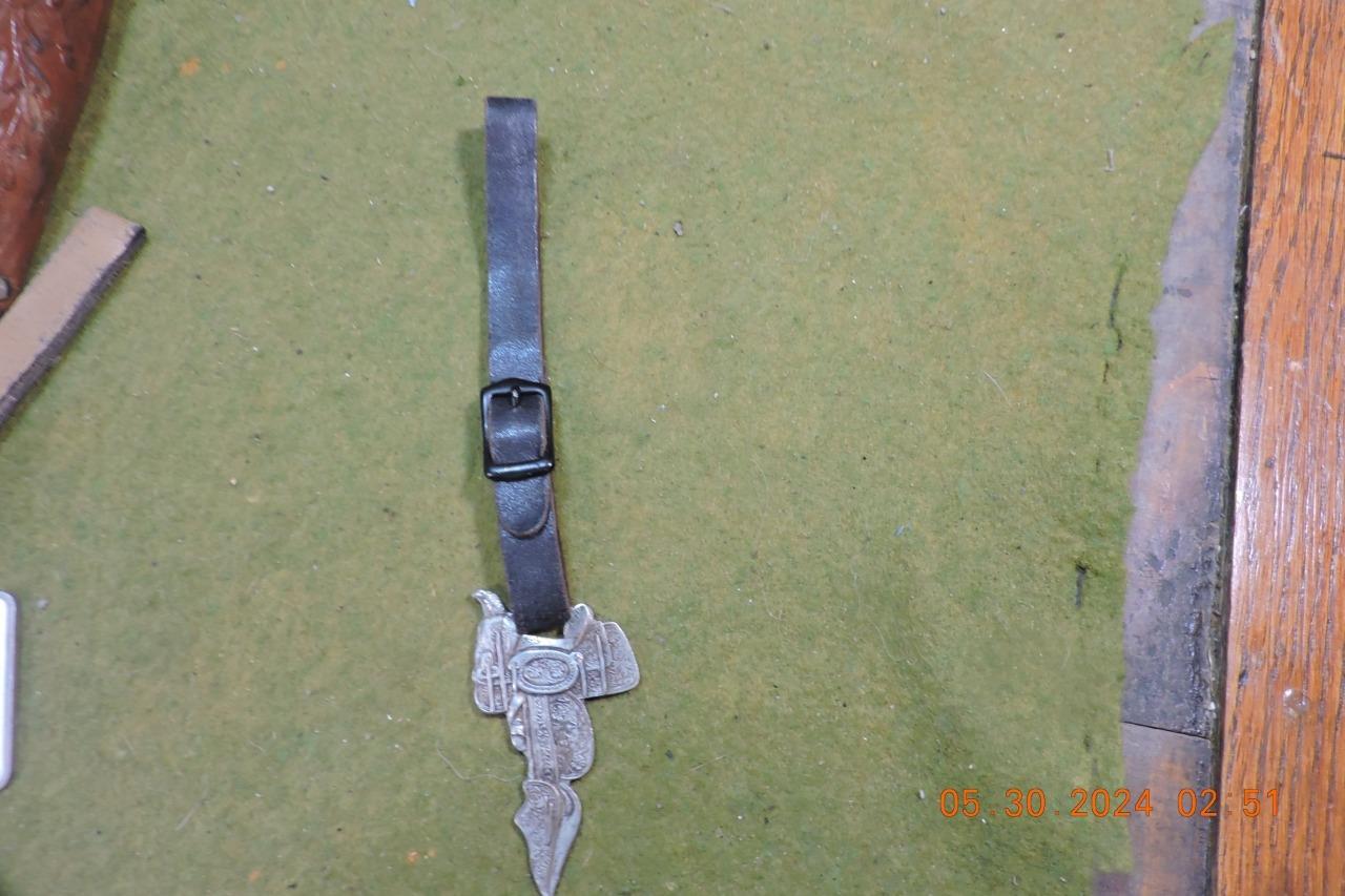 Old Tooled Western Saddle Advertising Pocket | Grelly USA