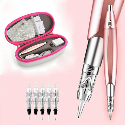 Permanent Makeup Pen Eyebrow Lip Eyeliner Rotary Tattoo Machine ...
