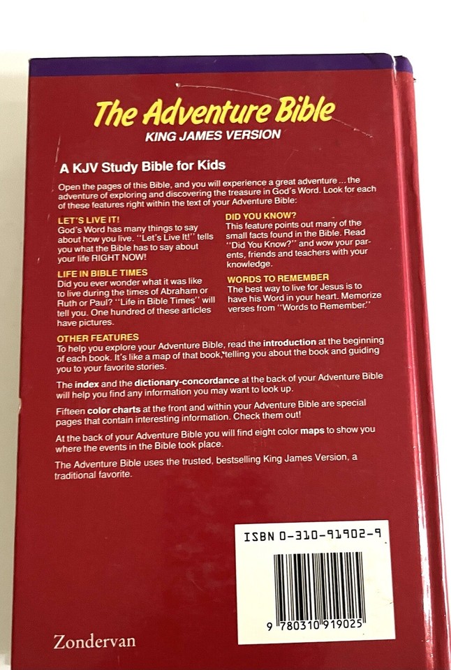 The Adventure Bible King James Version- A KJV Study Bible For Kids ...