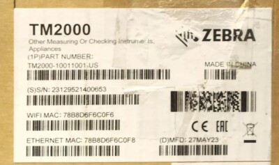 ZEBRA TM2000 10011001 US Model TM2000 Trailer Monitoring Unit w/ Camera ...