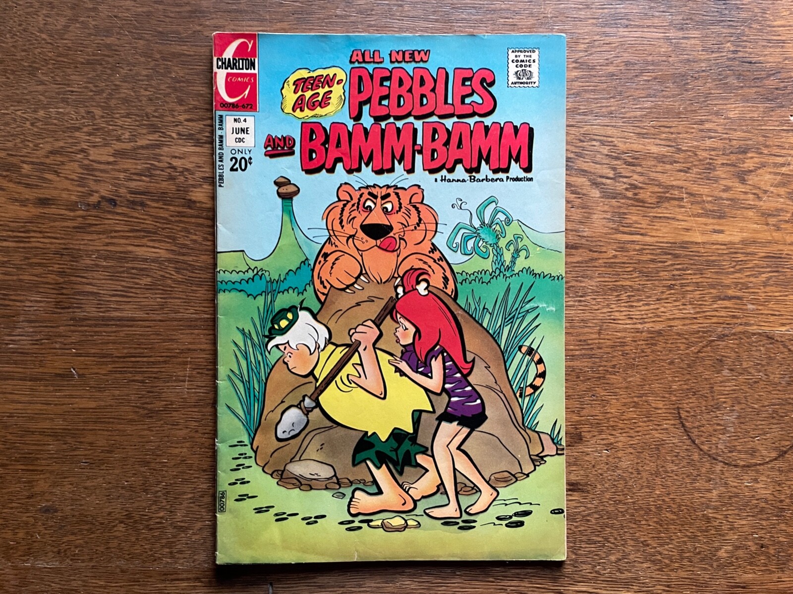 1972 CHARLTON COMIC BOOK TEENAGE PEBBLES AND BAMM BAMM 4 THE ...