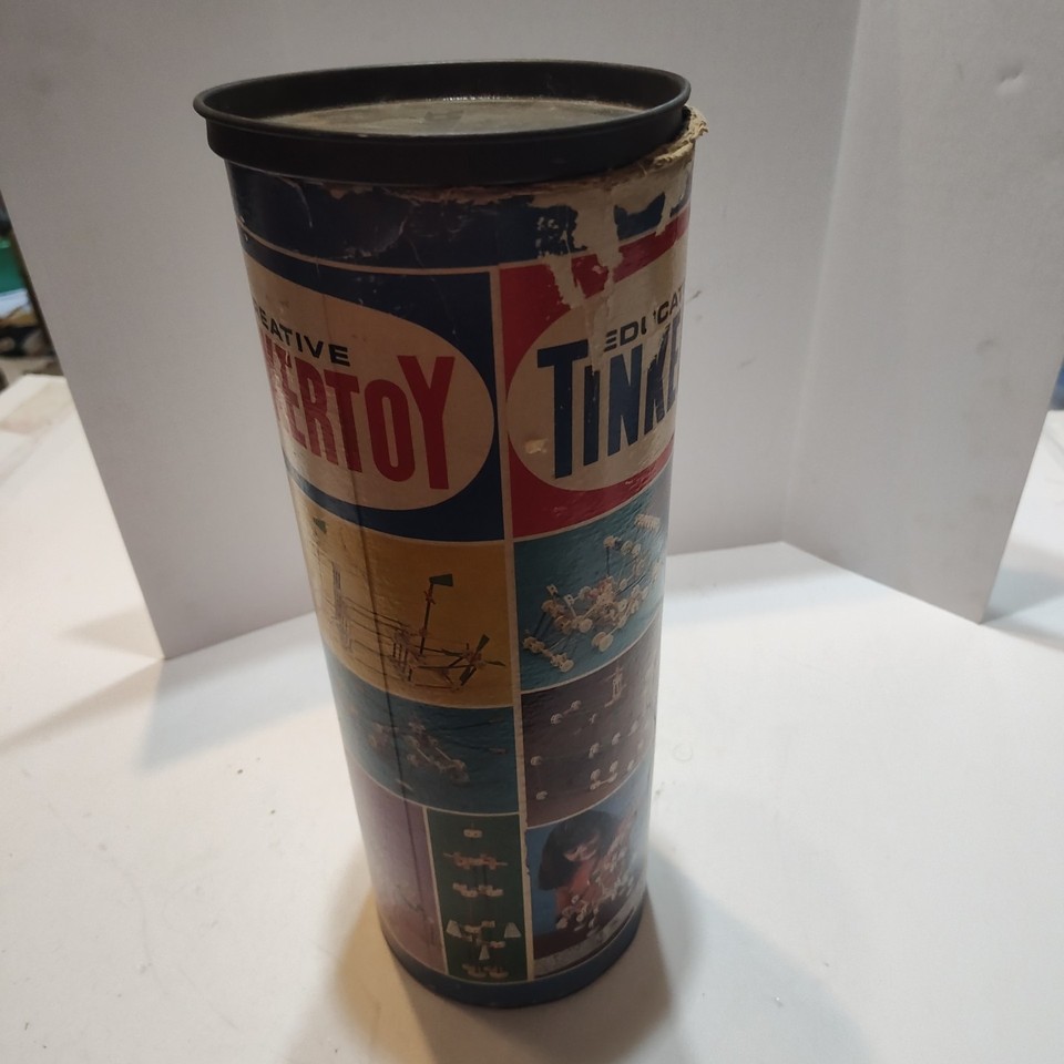 Vintage Tinker Toys Educational Building Giant Engineering Set No.155 ...