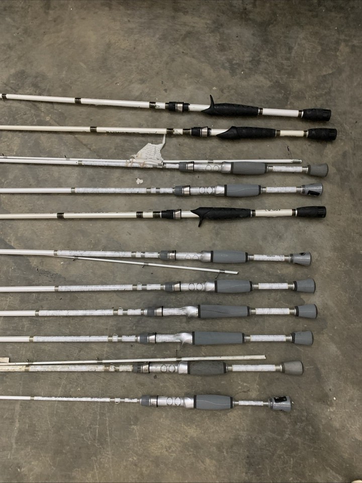 Lot Of 11 Johnny Morris Carbonlite Fishing Rods (FOR PARTS OR REPAIR ...
