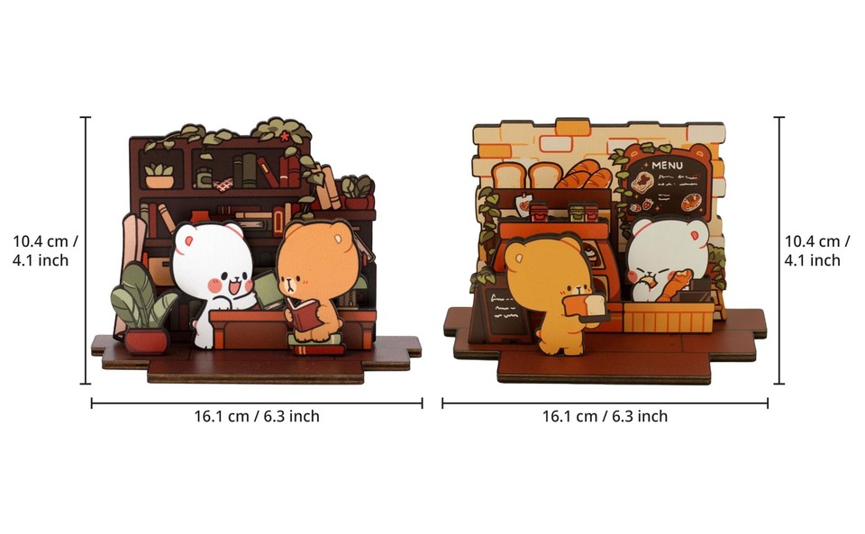 Tranquil Study Wooden Standee Authentic Merchandise (6.3" x 4.1" Inches ...