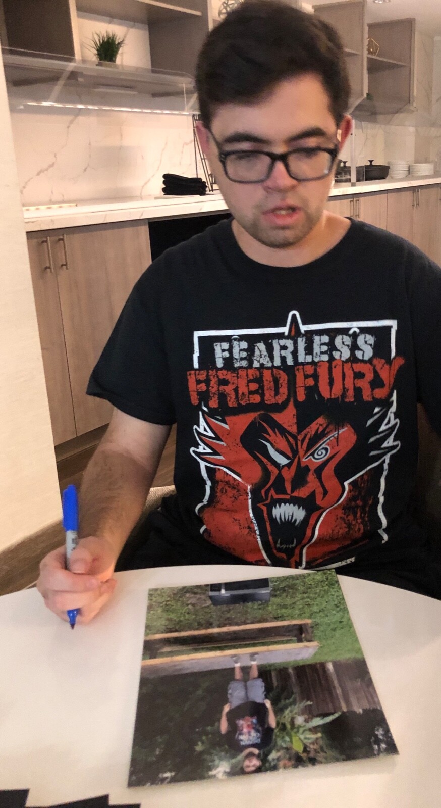 Super Humman Signed 8x10 Pro Wrestling Stuntman Photo Elbow Drop ...