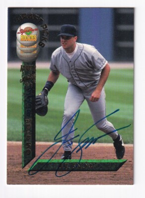 J. T. Snow on Card Autograph 1994 Signature Rookies Draft Picks Card ...