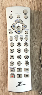 Zenith CL015 Universal Remote Control Silver Tested | eBay