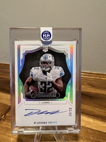 2020 Flawless D’Andre Swift silver Rookie Shadow Autograph Lions 10 /20 ...