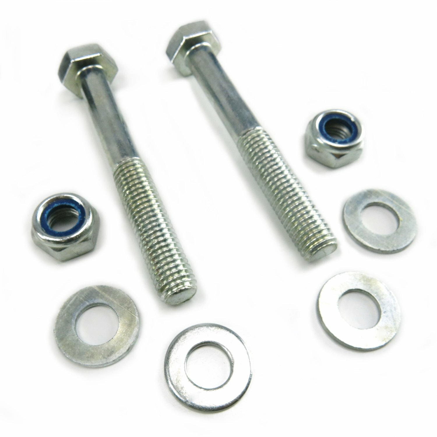 Chrome Front Axle Shocks Kit w/ Upper Frame & Lower Axle Mounts Fits ...