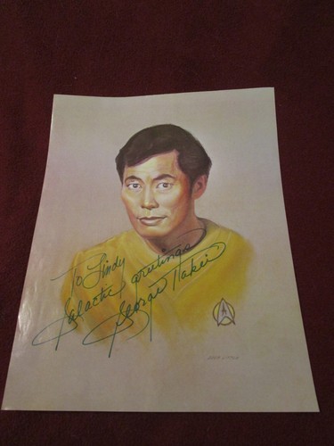 George Takei signed Doug Little print Star Trek autograph Sulu actor ...