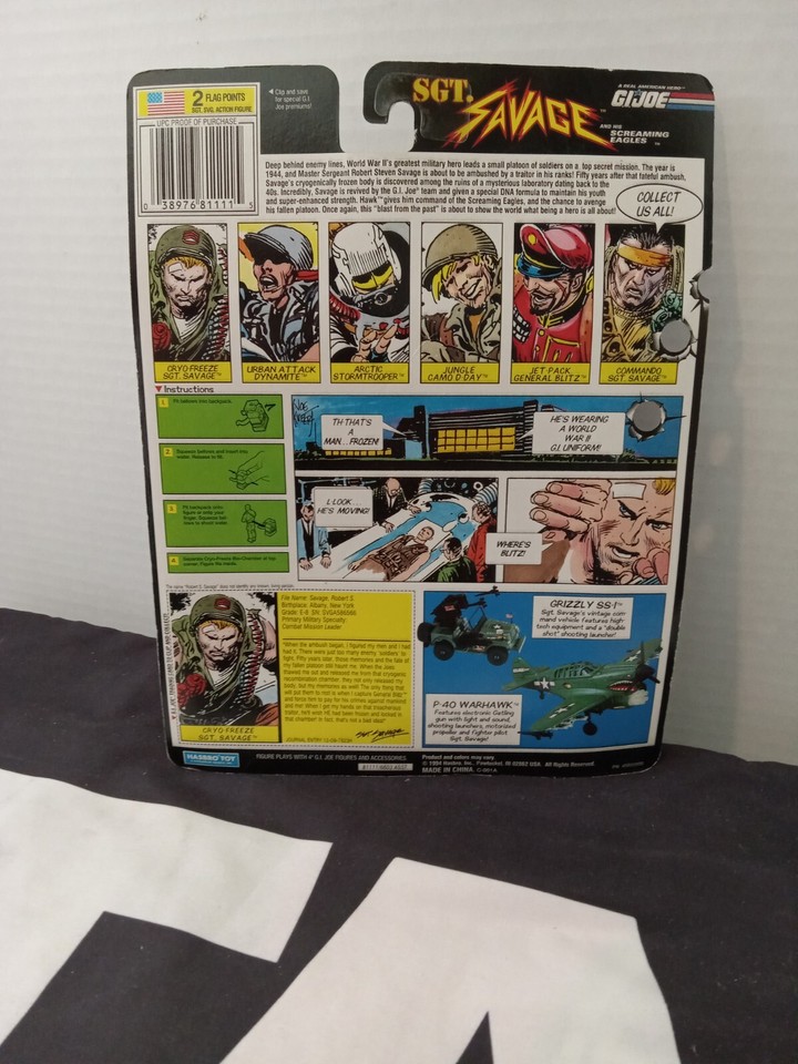 Cryo-Freeze 5" Scale G.I. JOE COBRA Sgt Savage 1994 MOC NEW | eBay