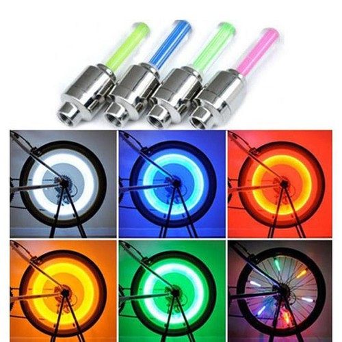 2 Pieces LED Flash Tyre Wheel Valve Cap Flashing Light Motion Sensor ...