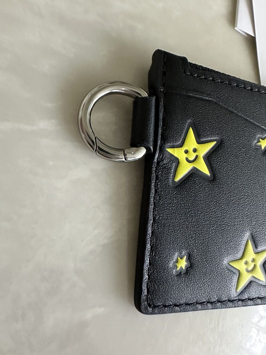 NWT COACH COSMIC SPACE STAR PRINT BLACK/MULTI LEATHER ZIP NWT COACH COSMIC SPACE STAR PRINT BLACK/MULTI LEATHER ZIP