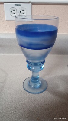 Sango NOVA BLUE Libbey Water Goblet Wine Glass | eBay