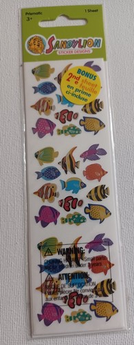 Sandylion Vintage Stickers Prismatic Mini Tropical Fish 2 Sheets Sealed ...
