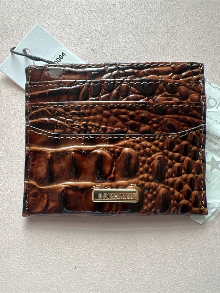 Brahmin Card Case, Wallet, Credit Card, Black, Pecan-You Pick | eBay
