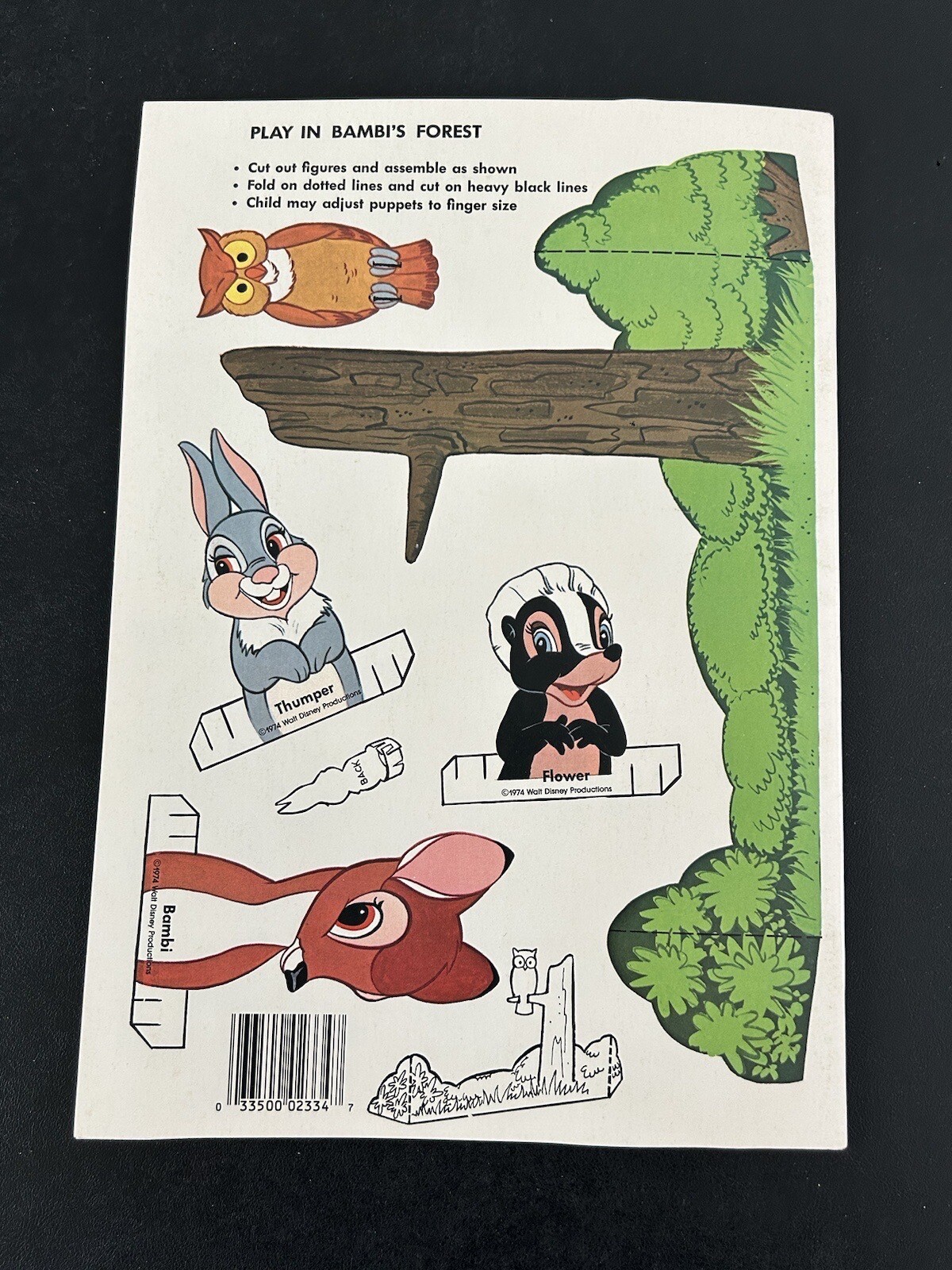 Vintage Golden Walt Disney Bambi Sticker Fun Book Unused 1974 | eBay