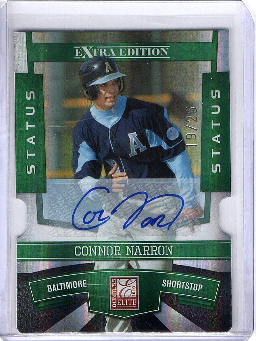 Connor Narron 2010 Donruss Elite Extra Status Auto Autograph #47 19/25 ...