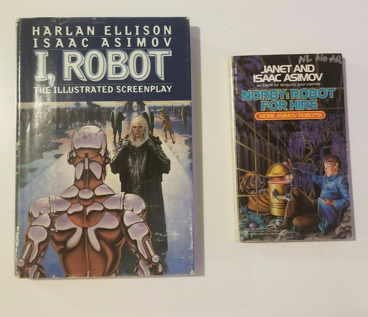 Lot of 2 Isaac Asimov - Norby: Robot For Hire - I, Robot Illustrated ...