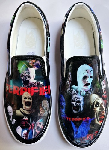VANS Horror Shoes Hand Detailed Classic Custom Slip On Mens ANY size | eBay