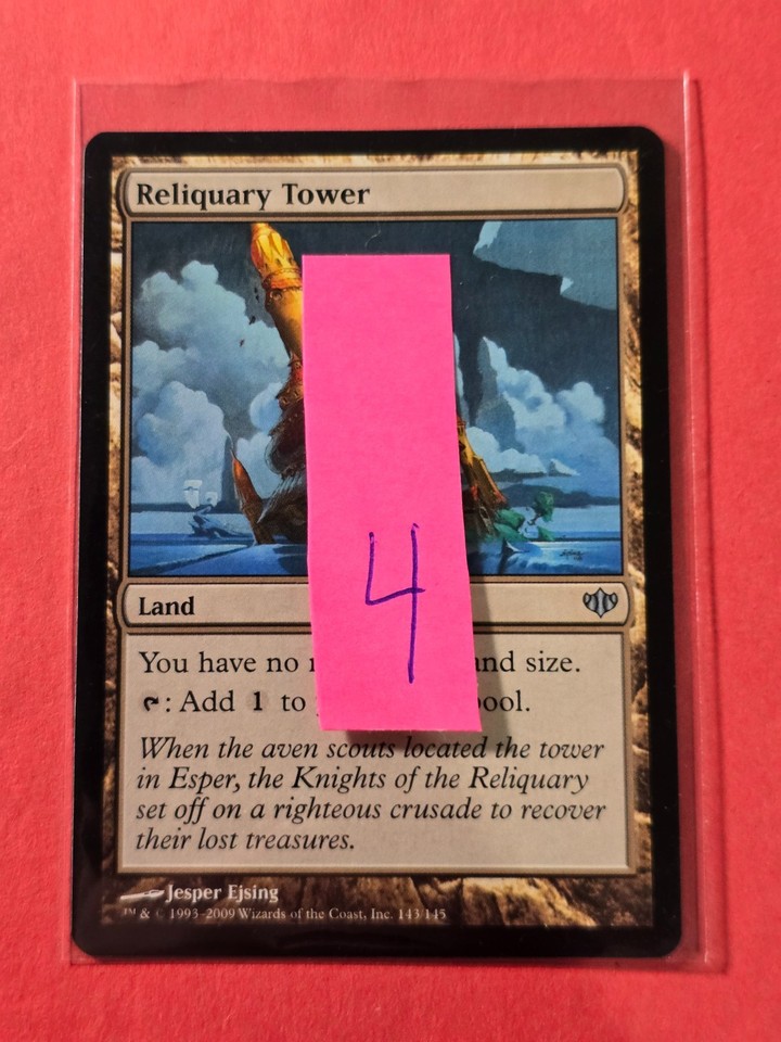 2009 Magic The Gathering Conflux #143 Reliquary Tower, Land, UC, NF ...
