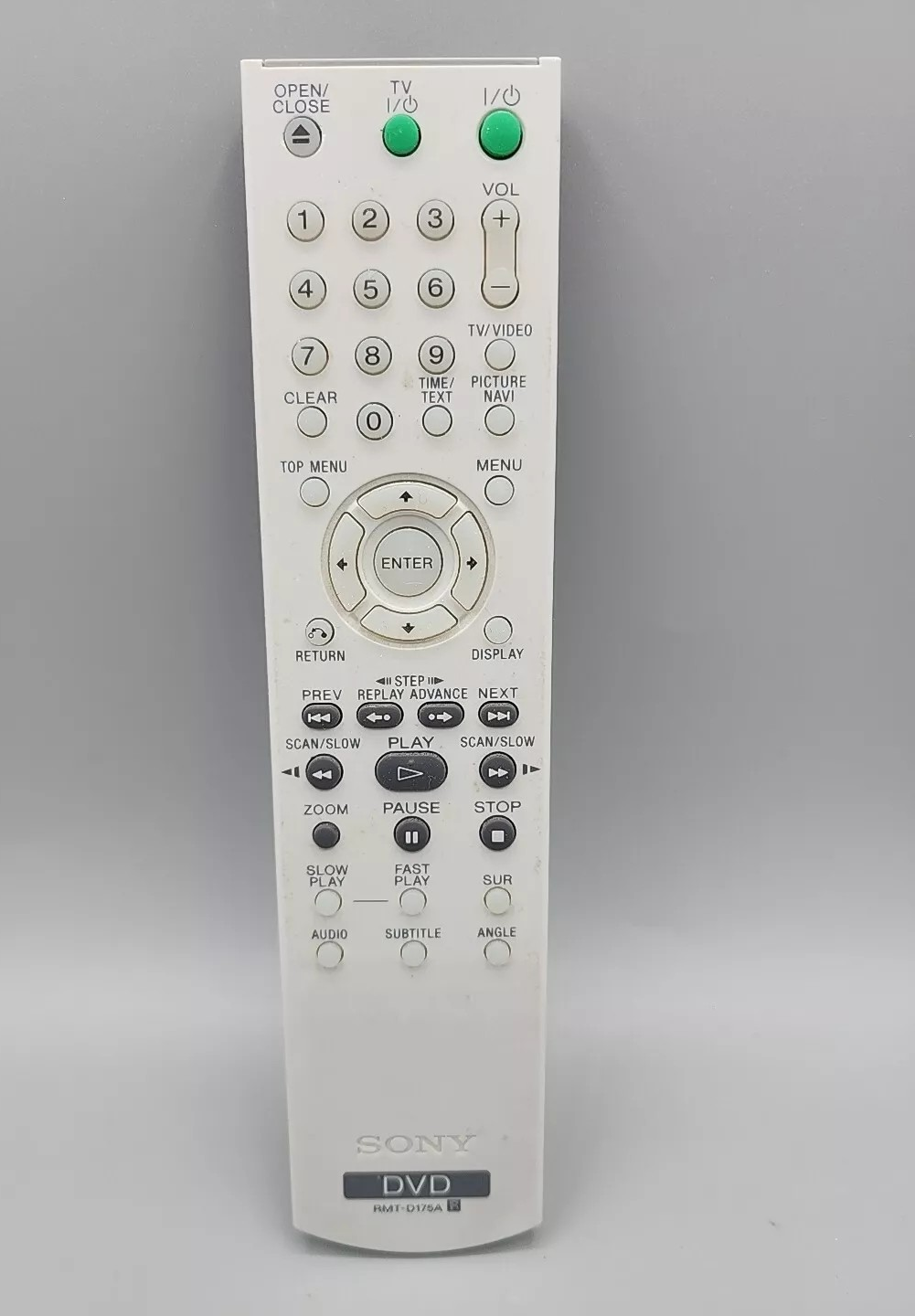 Sony Remote Control RMT-D175A DVD DVP-NS41P DVP-NS55P DVP-NS75H DVP ...