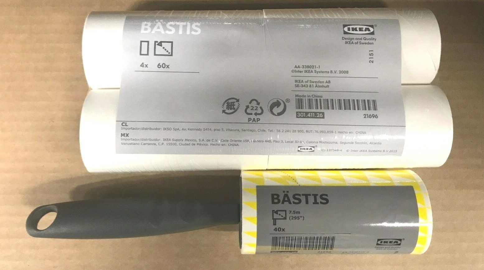 IKEA BASTIS Blue Lint Dust Fluff Roller Clothes Car Seats Pet Hair ...