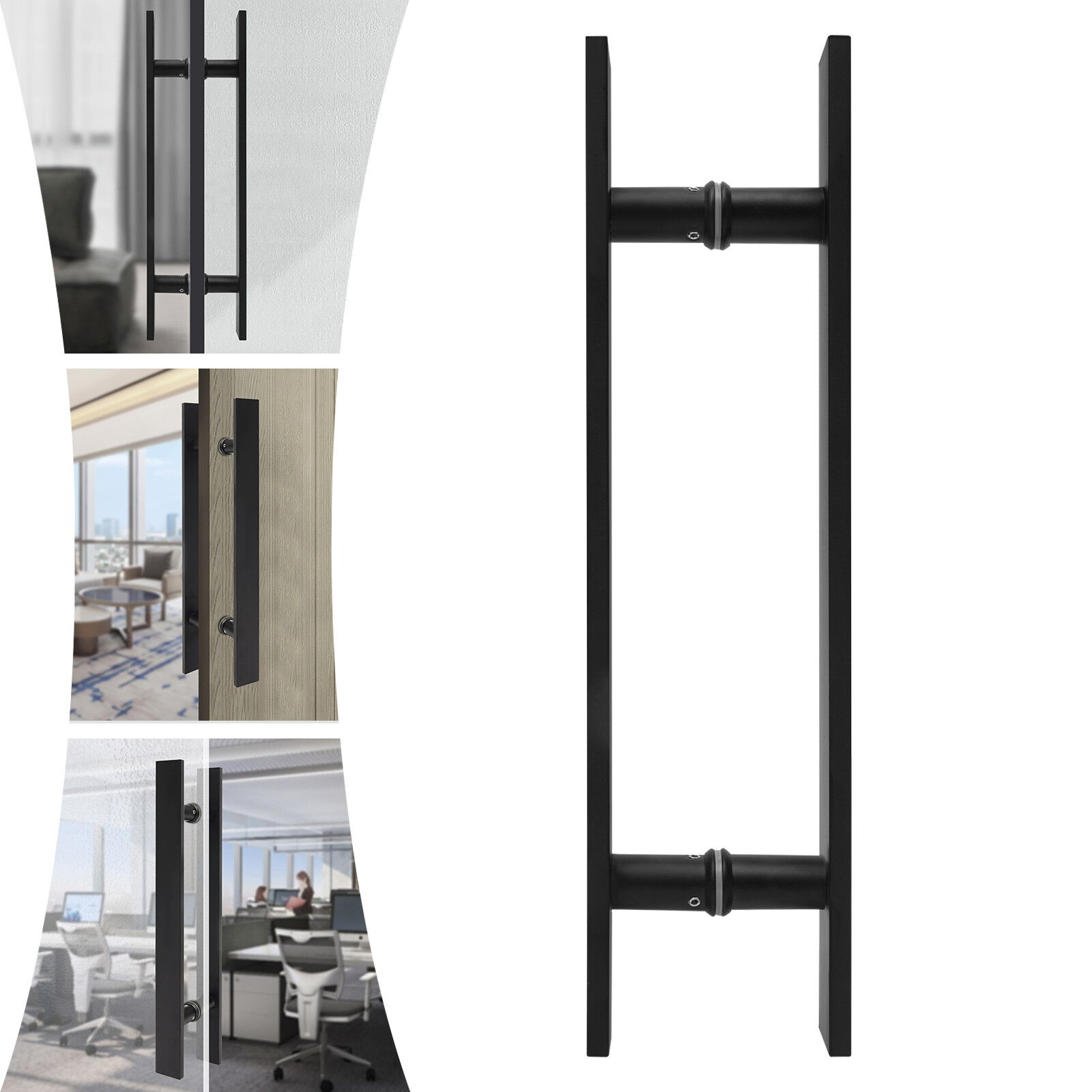 Double Sided Stainless Steel Door Handle, 2* Pull Push Sliding Barn ...