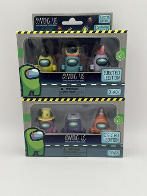Among Us Ejected Edition Mini Figures 3 Pack Full Set Of 6 Figures ...