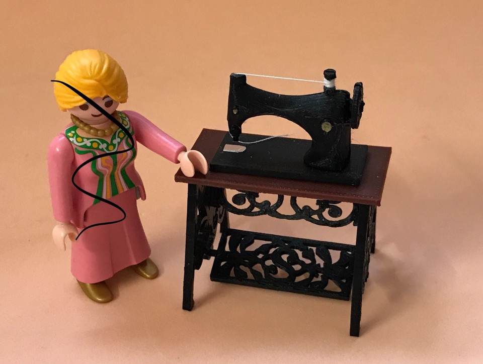Sewing Machine Miniature Victorian Figure Playmobil not Included | eBay