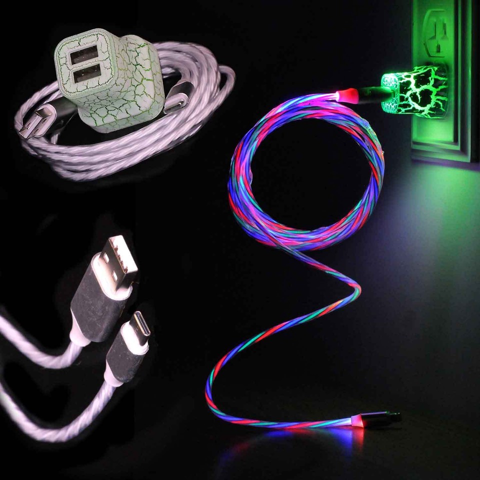 LYTECORDZ LED Lighted Light Up TYPE C Charging Charger Cable USB Cord ...