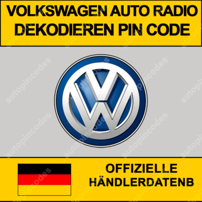VW RADIO DECODE PIN CODE TOURAN CADDY UP TOUAREG CADDY RNS 315 510 RCD ...