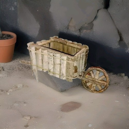 Handmade Wooden Wheelbarrow Basket 26 In Long By 11 In Wide, Very Well ...